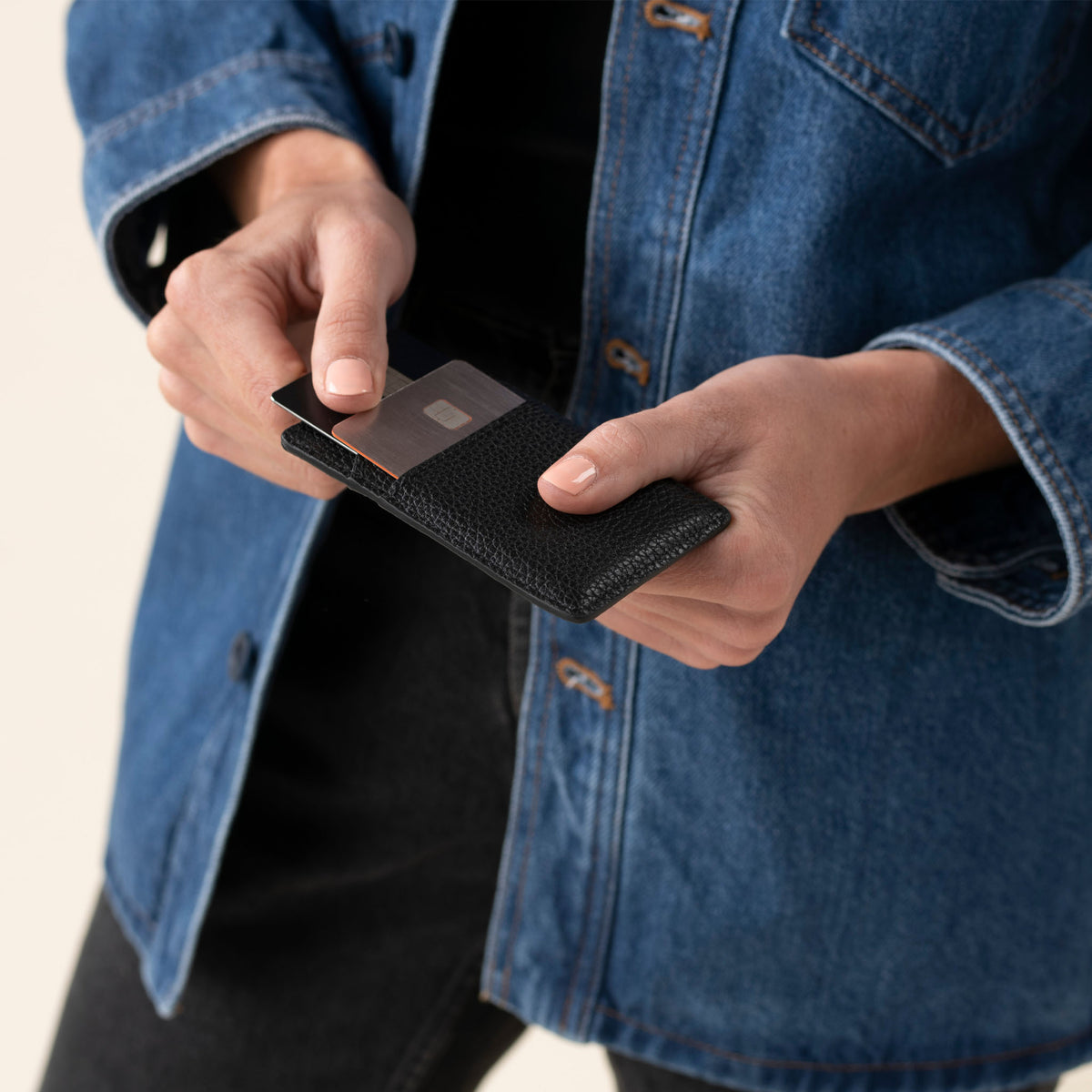 Nico Card Case Wallet Black — Nisolo